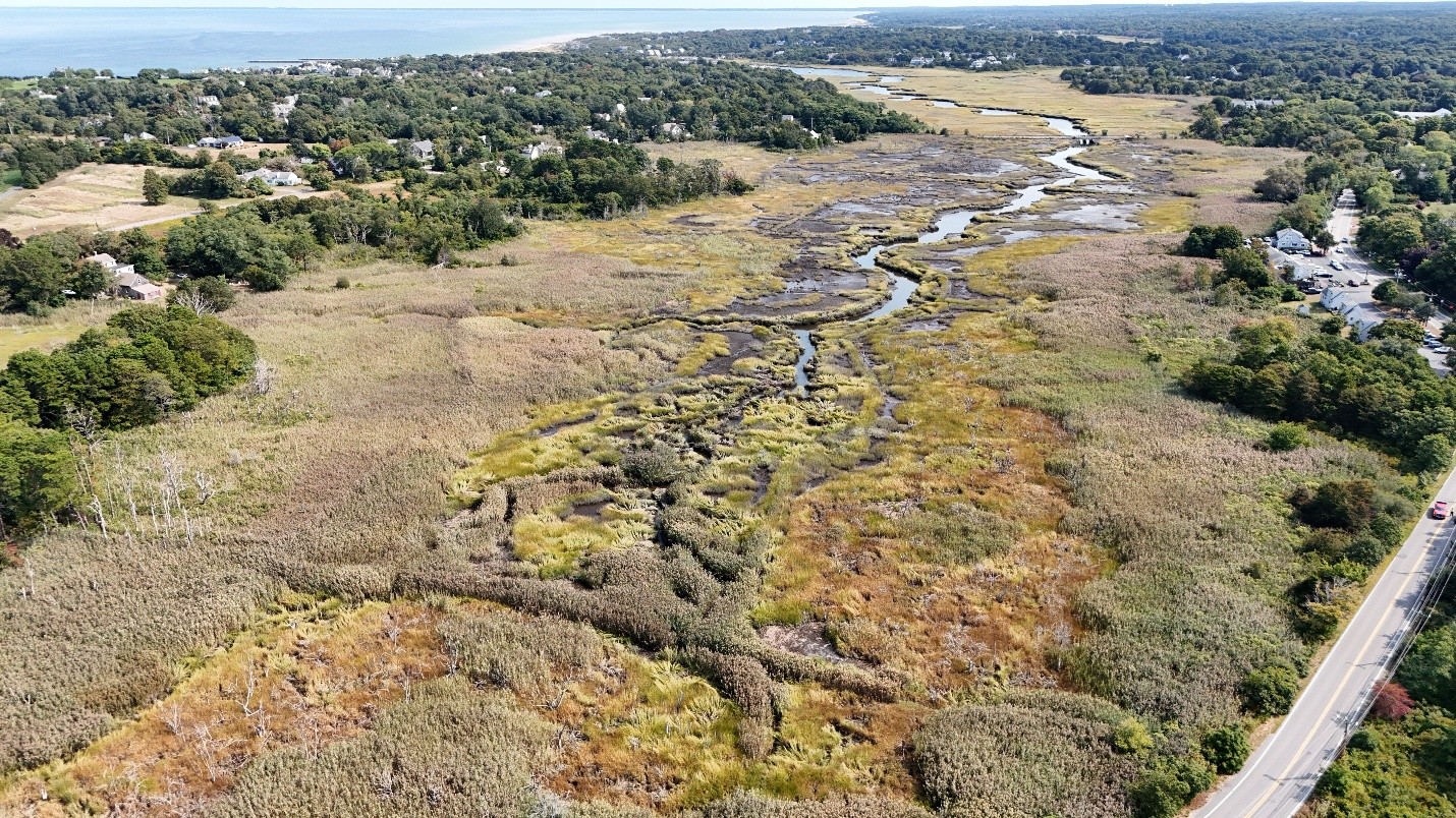 Above: Aerial drone imagery from September 2024 showing the bare ...