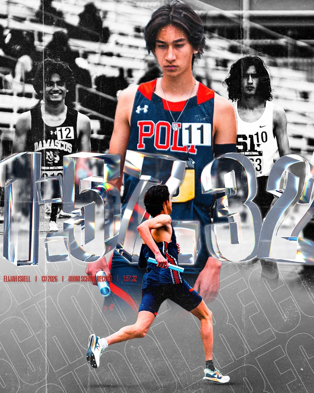 Elijah Isbell broke the 800m school record by two seconds with a time ...