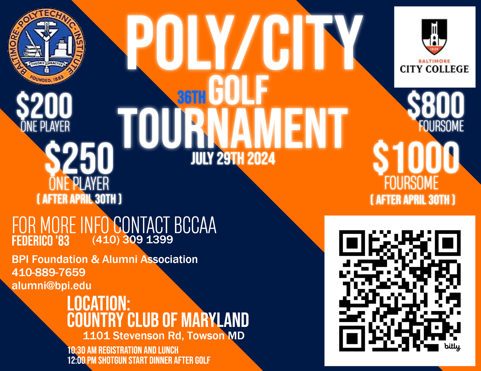 Registration for the 36th Poly City Golf Tournament is open.