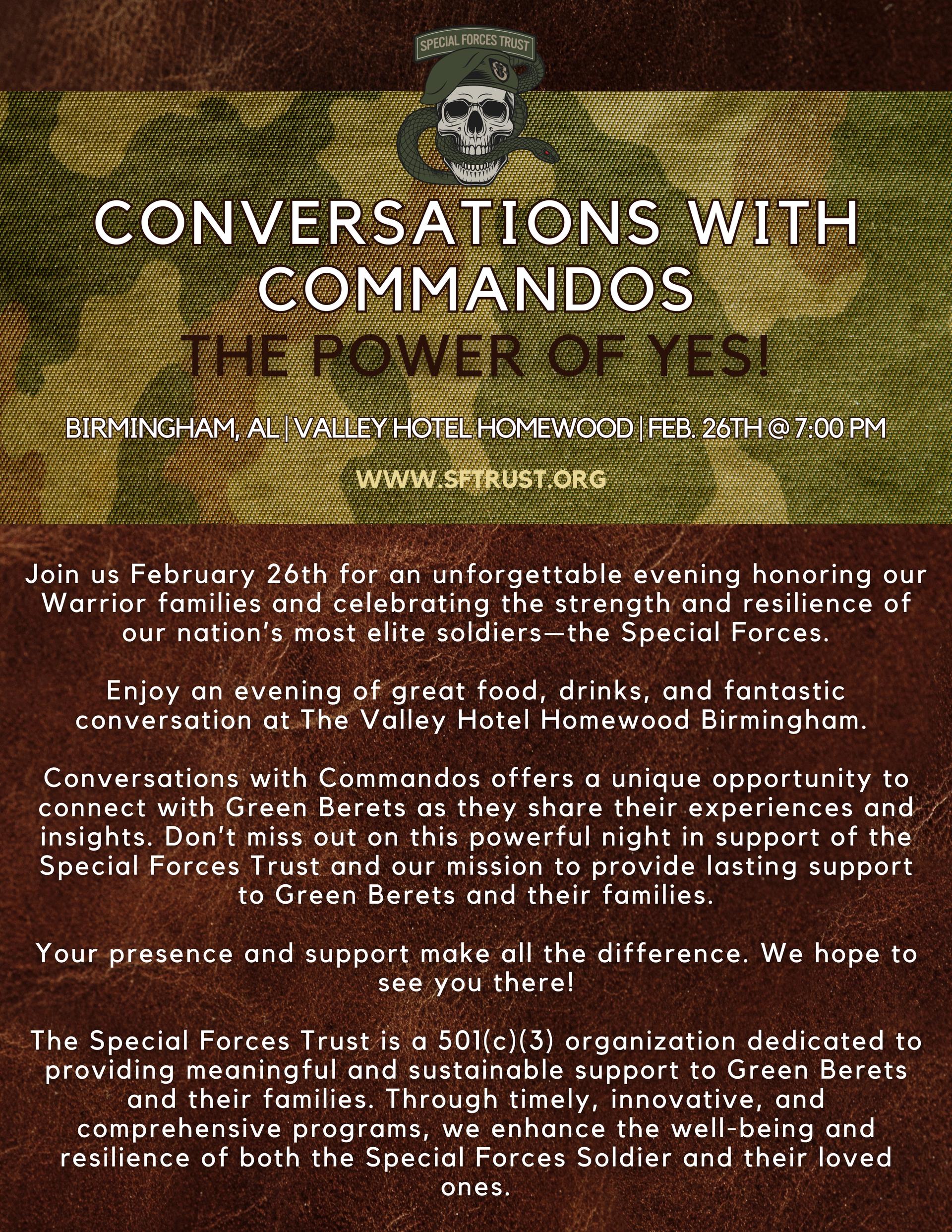 Join The Special Forces Trust In Birmingham! | FOG HORN